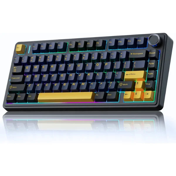 AULA F75 Thunder Black – 75 % Wireless Tri-Mode Mechanical Keyboard ...