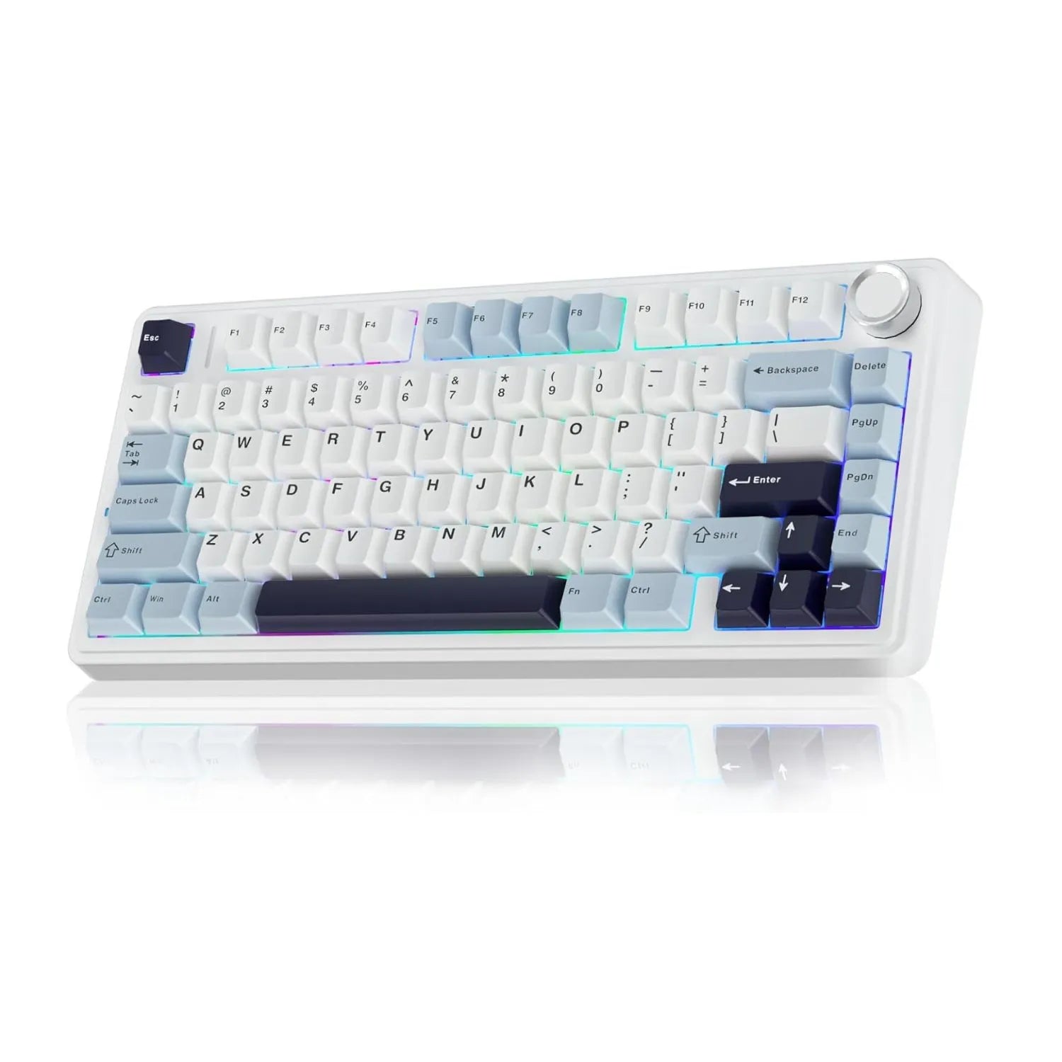 AULA F75 Tri‑Mode Wireless Mechanical Keyboard Ice Blue – Simply Gaming